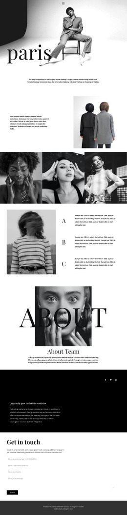 Fashion studio Web Page Design