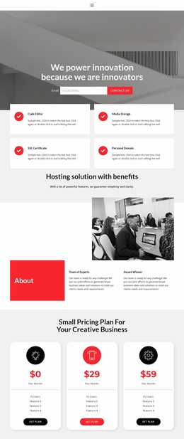 Business strategy agency Website Template