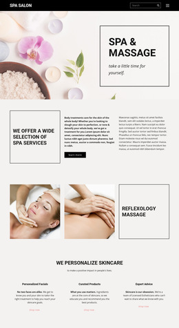 Massage therapy Web Page Design