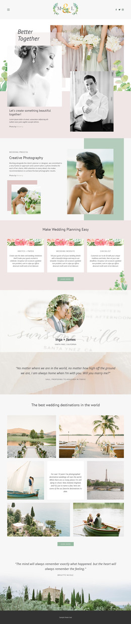 Planners of luxury wedding HTML Template