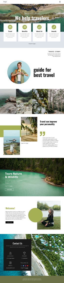 Travel Blog HTML Template