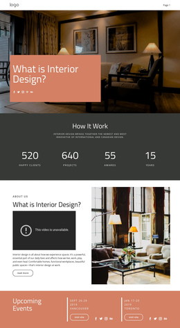 Turnkey interior One Page Template