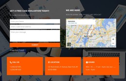 Contact block with map HTML Template
