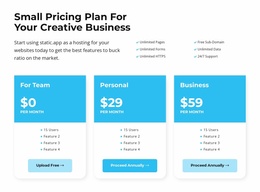Pricing Website Templates