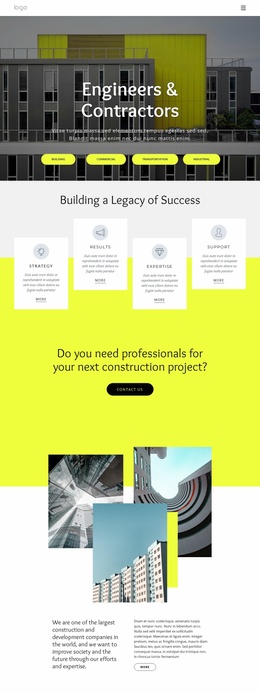 Engineering firm Website Template