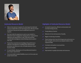 Web developer job profile Website Template