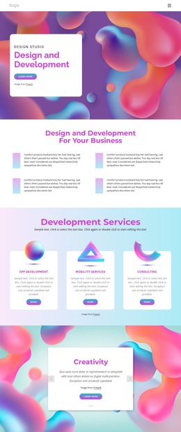 Area of graphic design HTML5 Template