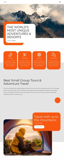 Travel Blog Website Template