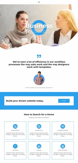 Business women entrepreneurs Website Template