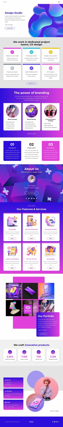 Ideas in creative portfolio Website Template