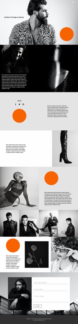 Fashion studio Web Page Design