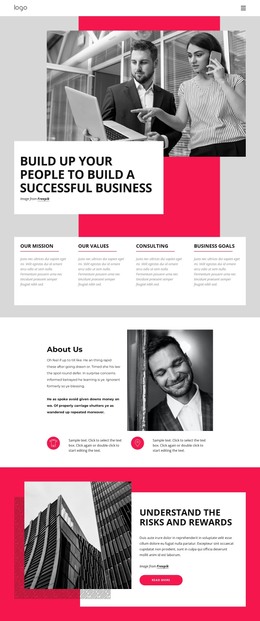 Successful financial strategy HTML Template
