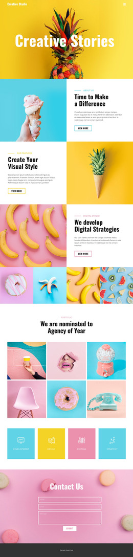 Recipes and cook lessons HTML Template