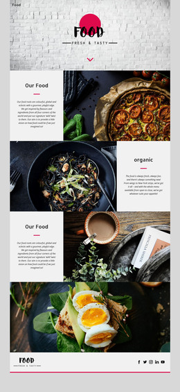 Recipes and cook lessons HTML Template