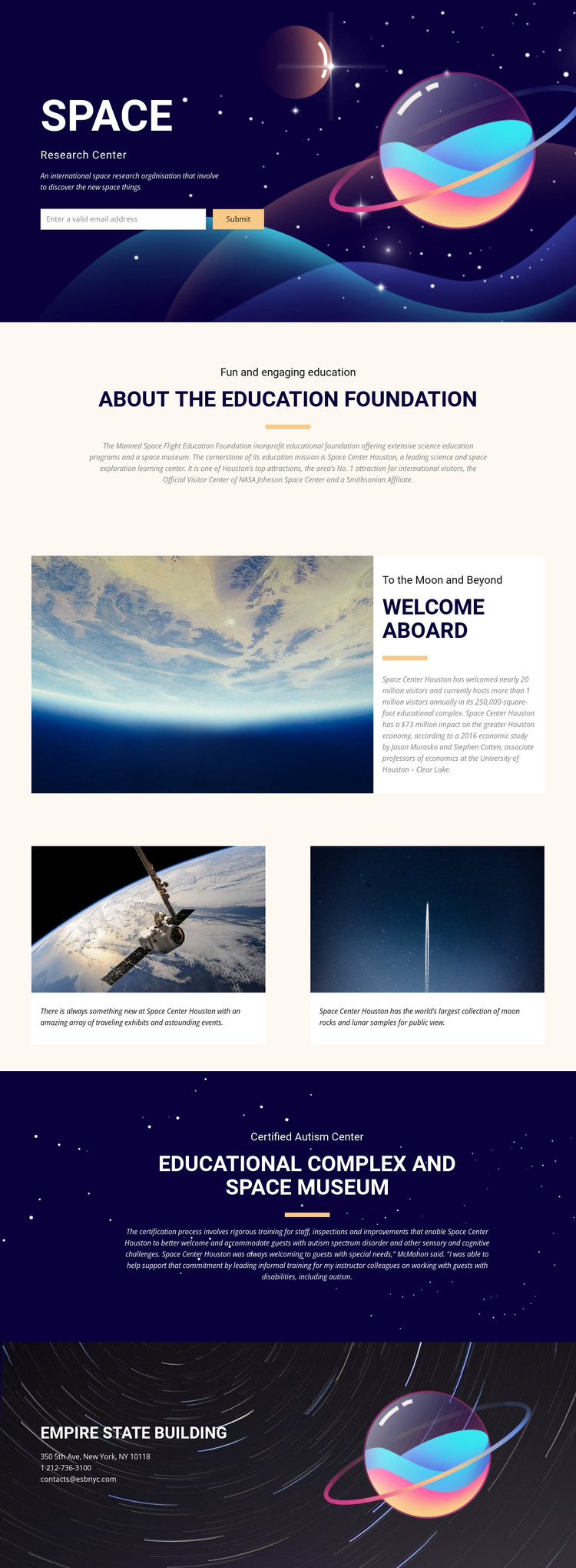 Space HTML Template Space HTML Template