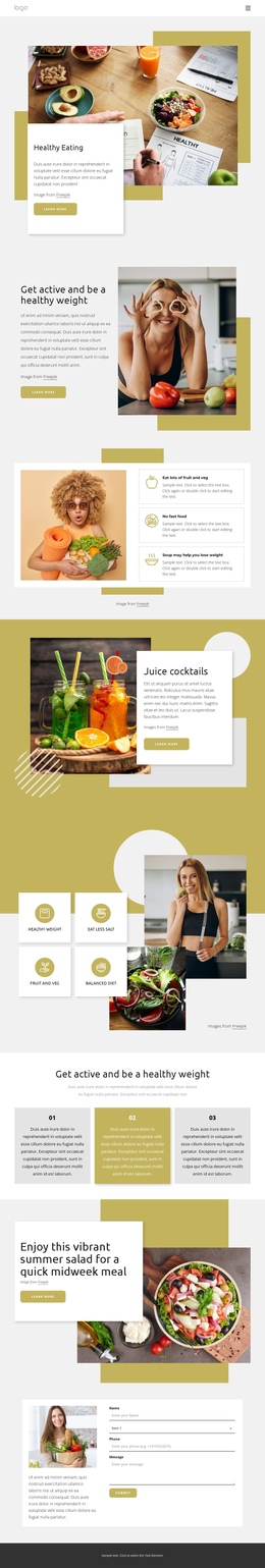 300 Food & Restaurant One Page Templates