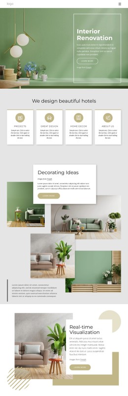 Functional interior design CSS Template