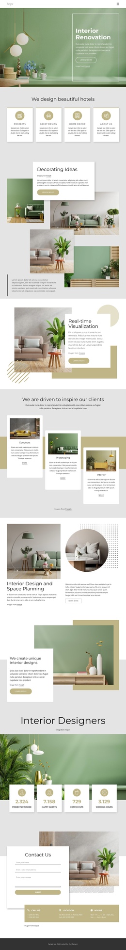 230 Interior One Page Templates