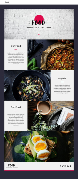 300 Food & Restaurant One Page Templates
