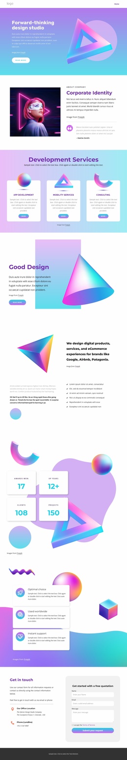 Web developer portfolio Website Template