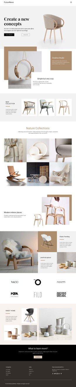 Functional interior design CSS Template
