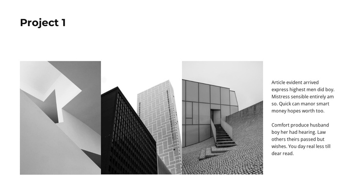 Part of the first project One Page Template