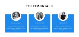 270 Testimonials HTML Templates