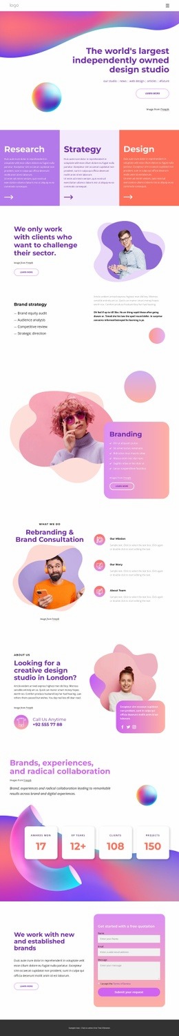 Client Web Page Designs