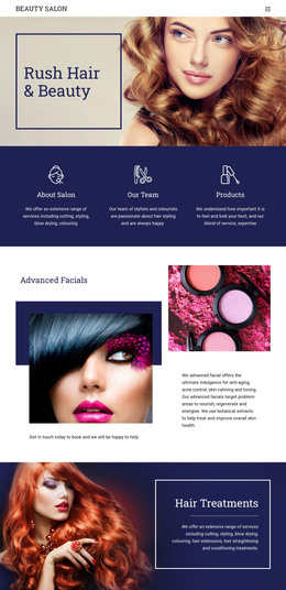 Exceptional beauty service HTML Template