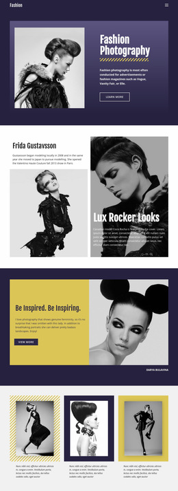 Fashion studio Web Page Design