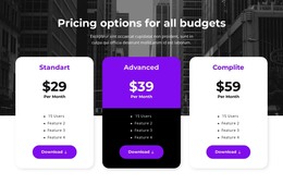 Pricing HTML Templates