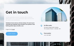 Map and address HTML Template