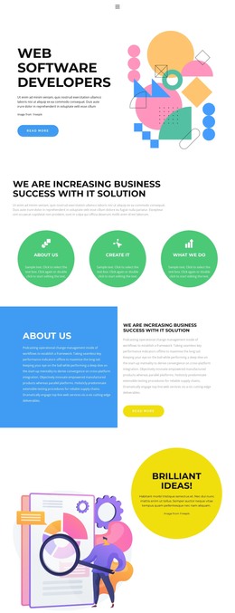 Web developer portfolio HTML Template