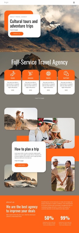 Mountain advanture travel Website Template