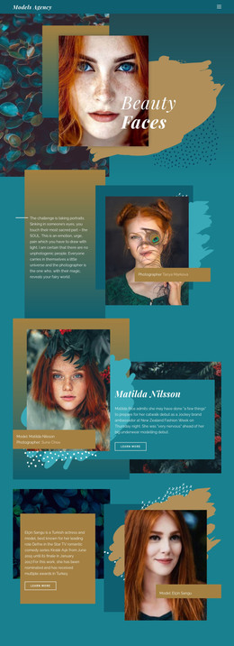 Faces of modern fashion HTML Template