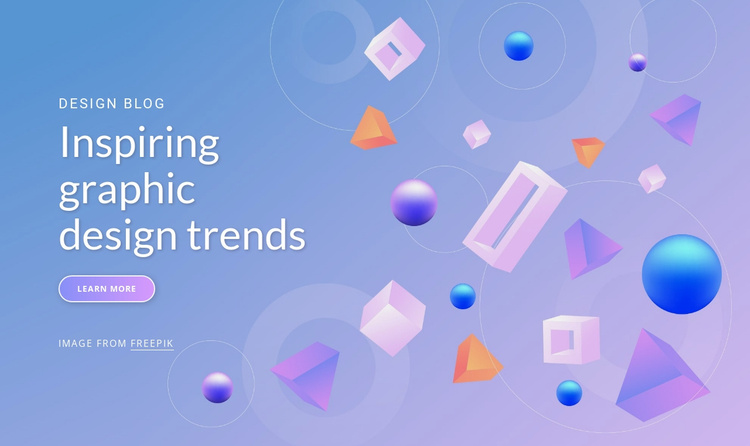 Inspiring graphic design trends Website Template