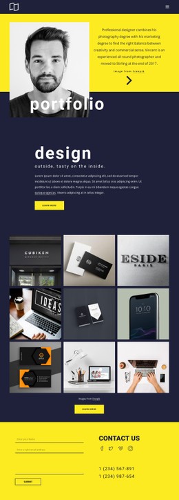 Amazing portfolio CSS Template