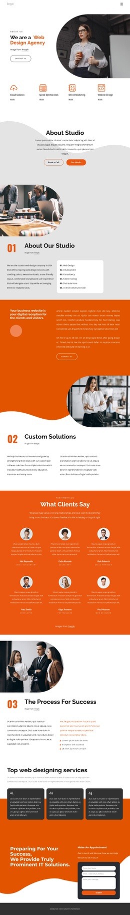 Client Web Page Designs