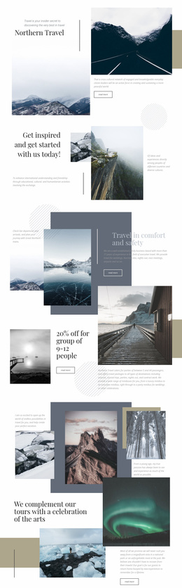Mountain advanture travel Website Template