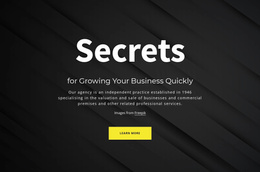 Text with two buttons Website Template