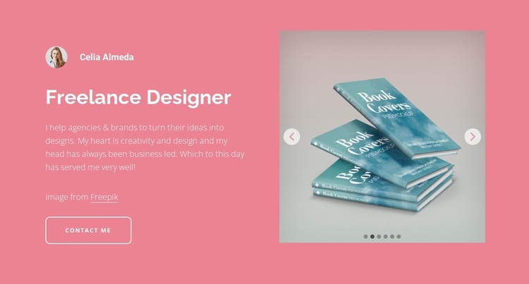 Block with slider Website Template