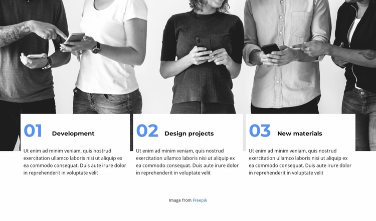Three steps to start Website Mockup