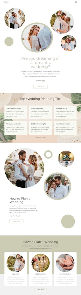 Planners of luxury wedding HTML Template