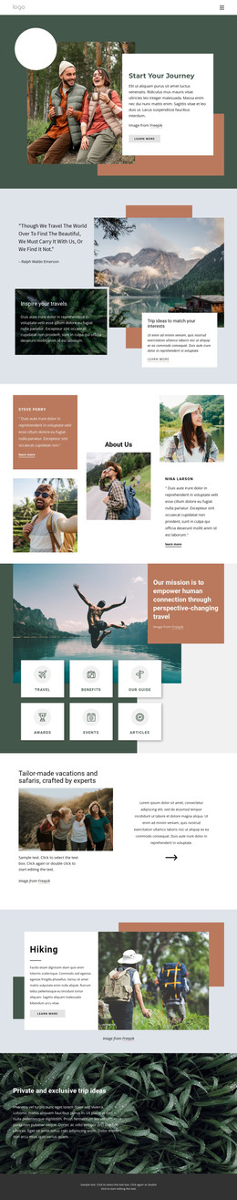Canoeing and kayaking HTML Template