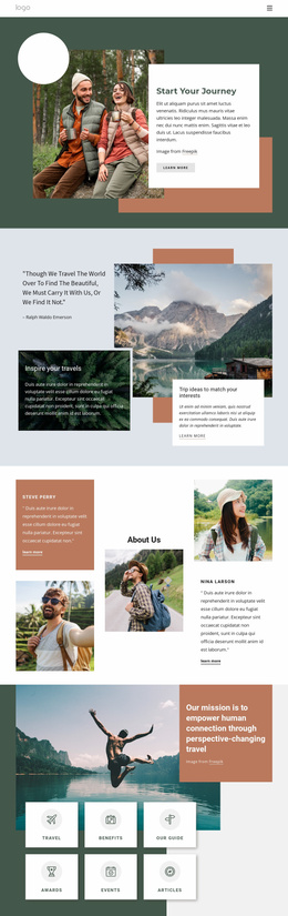 Mountain advanture travel Website Template