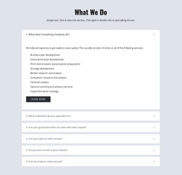 Stroke accordion Web Page Design