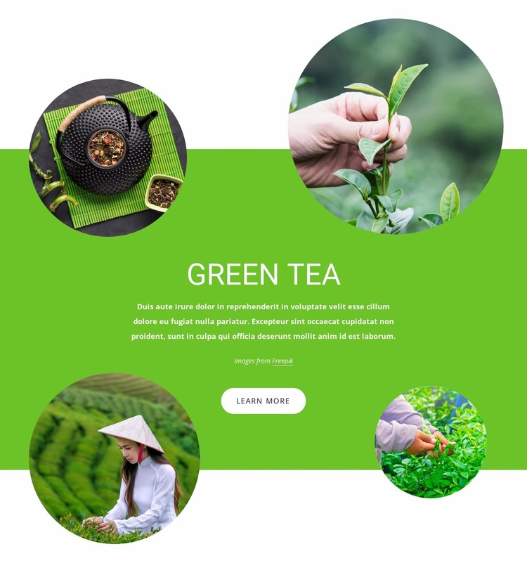 Green tea Landing Page