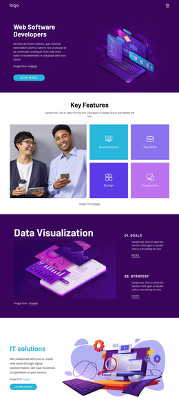 Data visualization Website Template