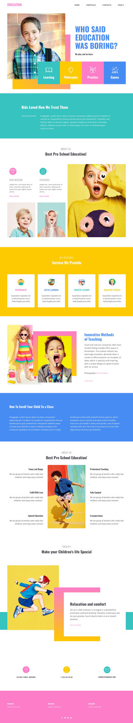 240 Education Homepage Designs