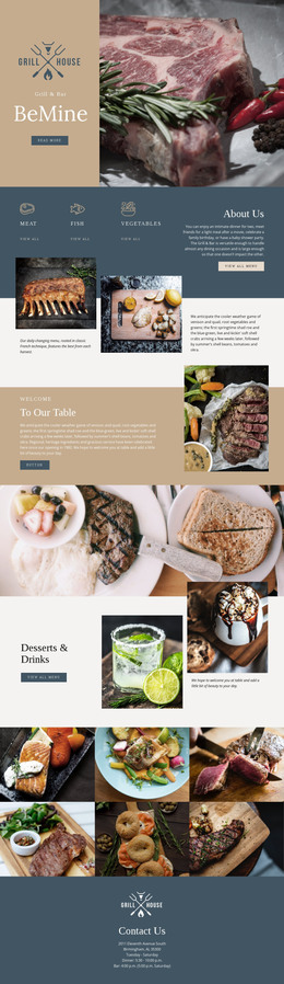 Recipes and cook lessons HTML Template